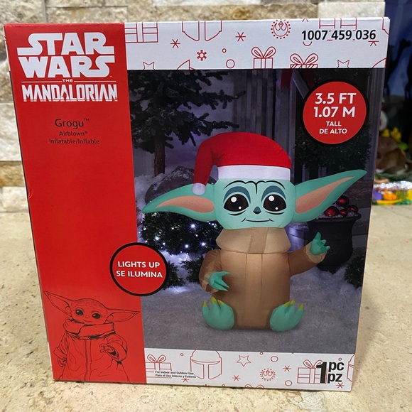 Disney | Holiday | Gemmy 35 Led Christmas Inflatable Child Grogu Baby ...